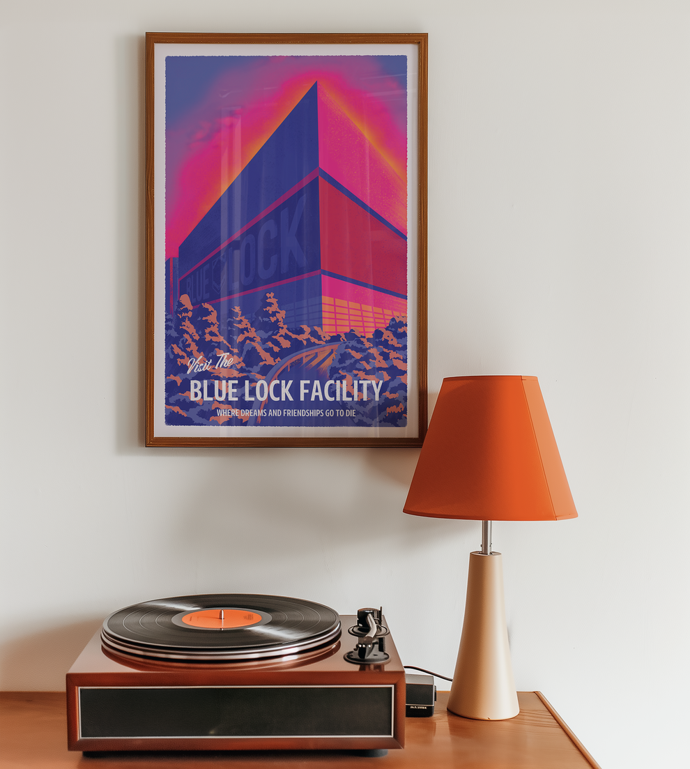 Blue Lock Facility Inspired Travel Poster – The Deep Vault